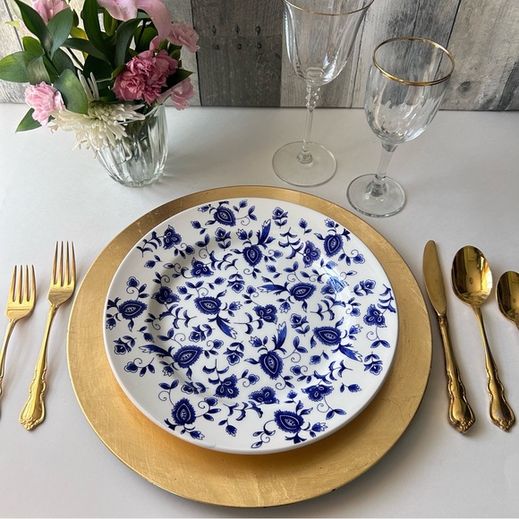 Pier 1 | Dining | Pier Imports Stoneware Eliza Dinner Plate Italy Blue ...